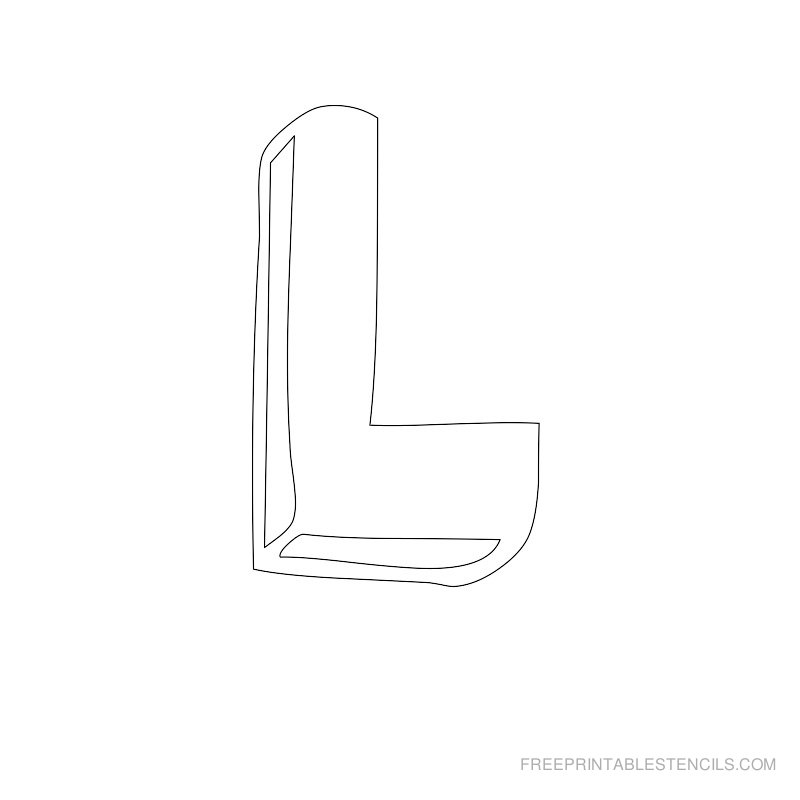 Printable Bubble Letters L - Birthday Letter