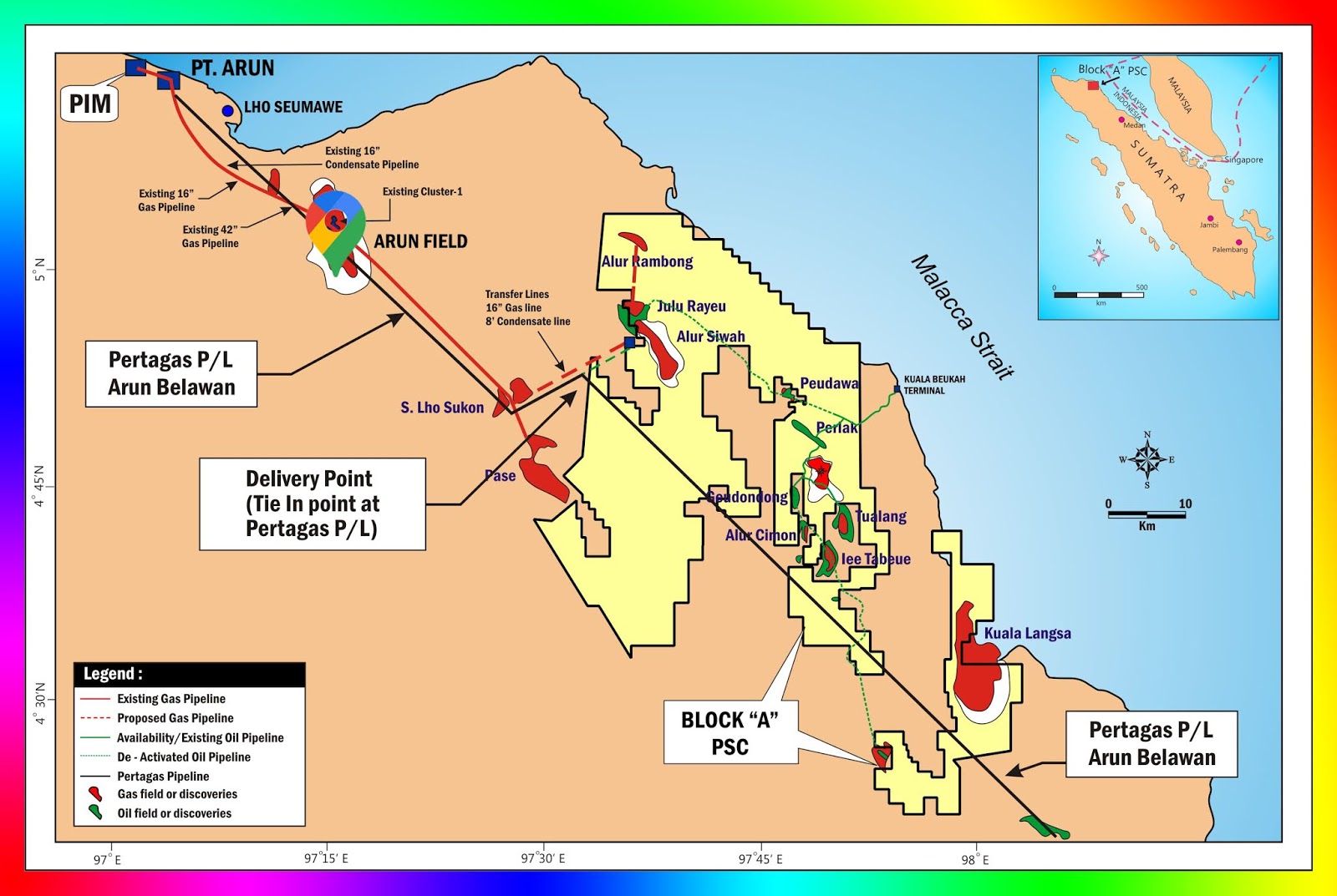the Arun gas field in Lhokseumawe, Aceh