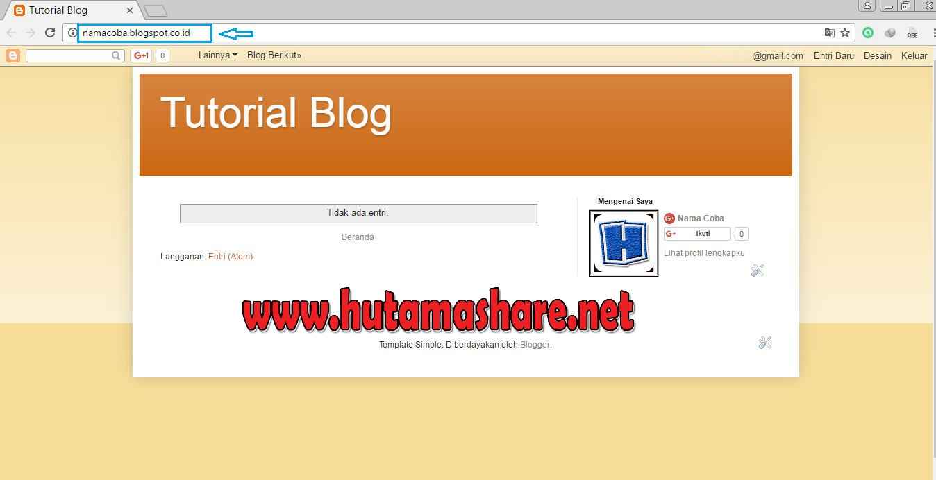 Cara Lengkap Daftar dan Membuat Blogger Blogspot - Hutama Share