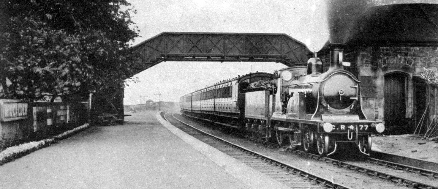 Tour Scotland: Old Photograph Railway Station Mid Calder Scotland