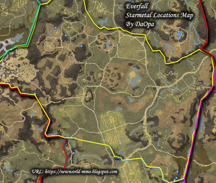 New World: Everfall starmetal map