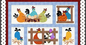 QUILTING WITH AREA 3: BOM From Fat Cat Patterns-"Hen Party"