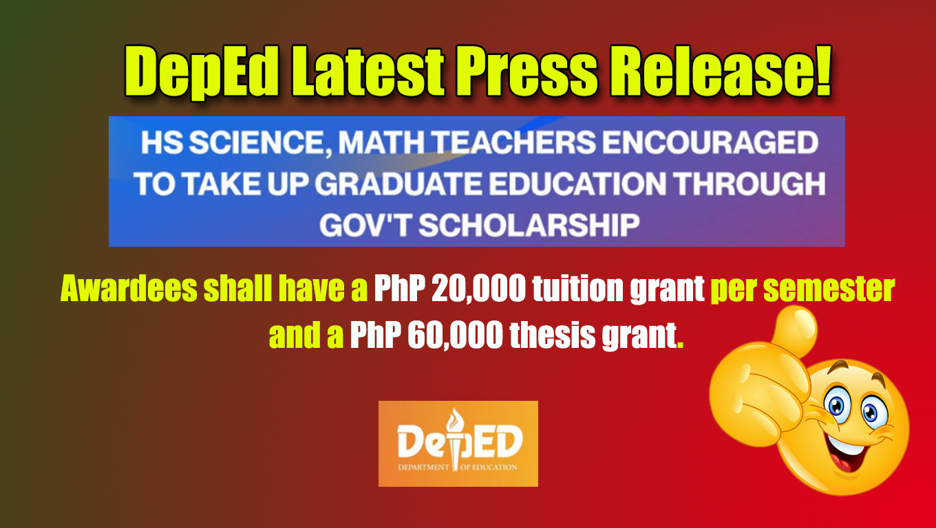 DepEd: Science and Math Teachers are encourage to apply for a ...