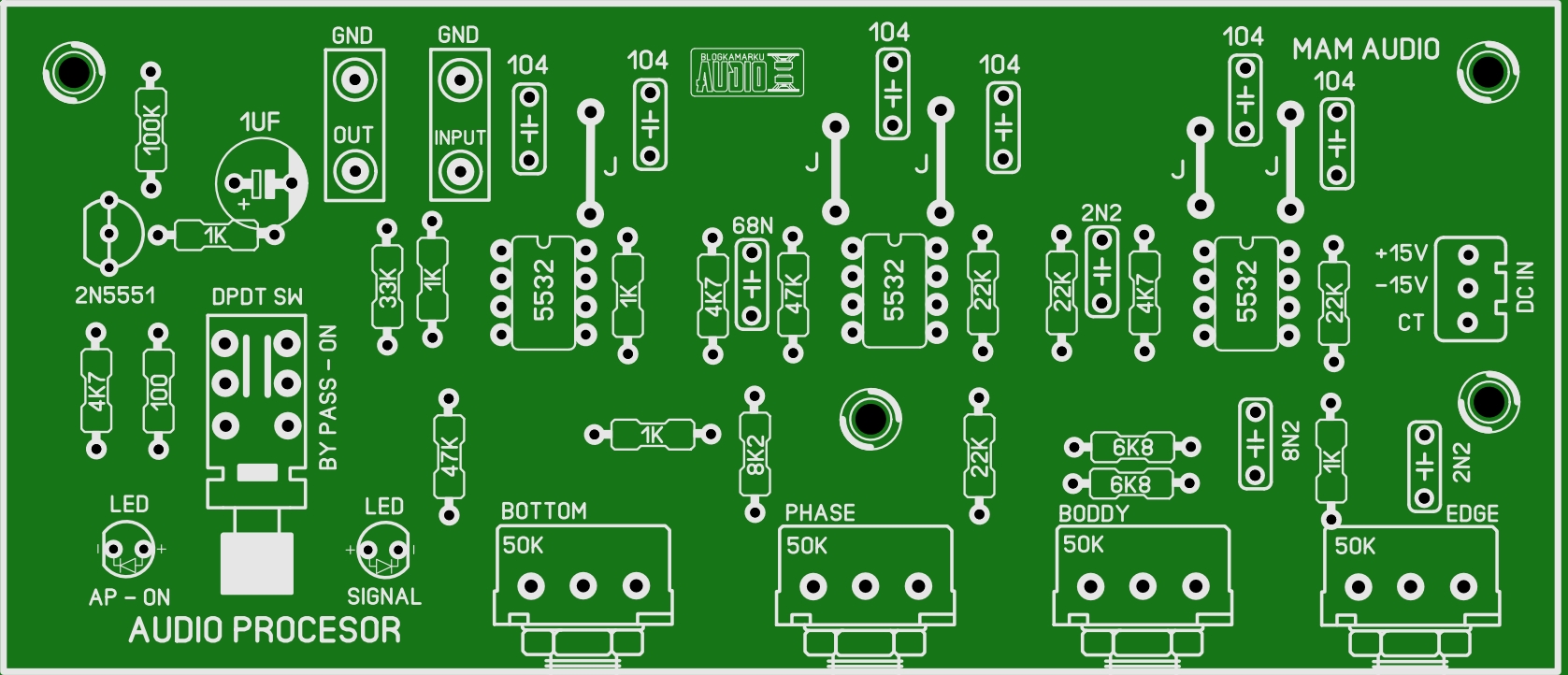 PCB AUDIO PROCESOR FREE LAYOUT – BLOGKAMARKU