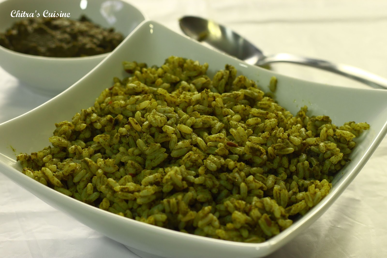 Chitra's Cuisine: Kothamalli Rice(Cilantro Rice)