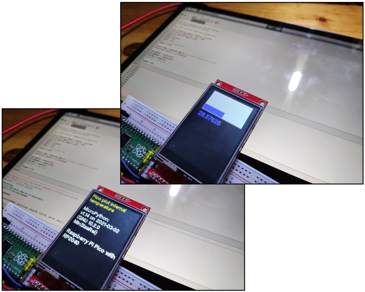 Hello Raspberry Pi: RPi Pico/MicroPython: read internal temperature sensor and display on ...
