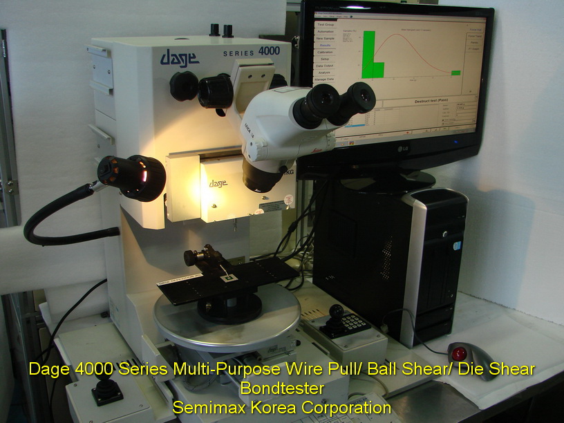 Semiconductor Equipment: Dage 4000 Series Dage4000 Wire Pull / Ball ...