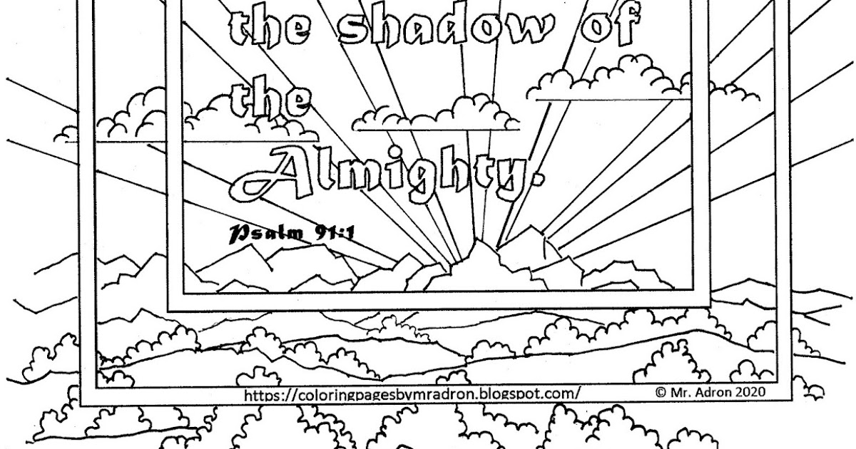 Coloring Pages for Kids by Mr. Adron: Free Psalm 91:1Print and Color ...