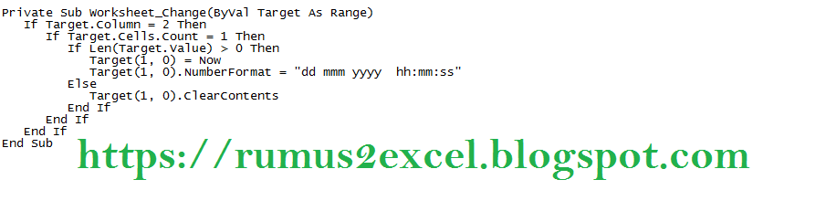 Cara Mudah Membuat Tanggal Otomatis dengan Macro VBA Terbaru 2021 ...