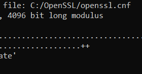 OpenSSL - WARNING: can't open config file: C:/OpenSSL/openssl.cnf