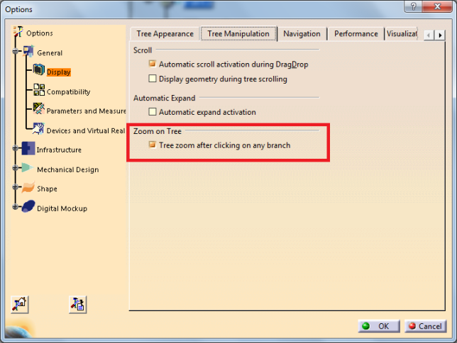 CATIA V5: Zoom on tree