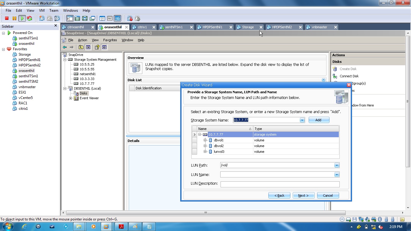 Storage area networks: NetApp Snap Drive Configuration