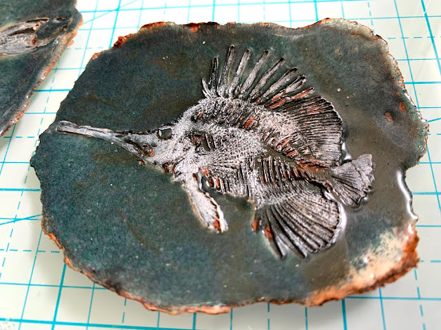 PaperArtsy: 2020 #7 Under the Sea: Fossilized Fish Bones with Ink & The ...