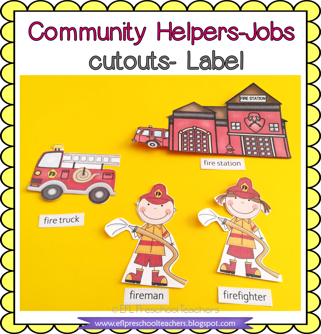 ESL/EFL Preschool Teachers: ESL Community Helpers cutouts and ideas on ...