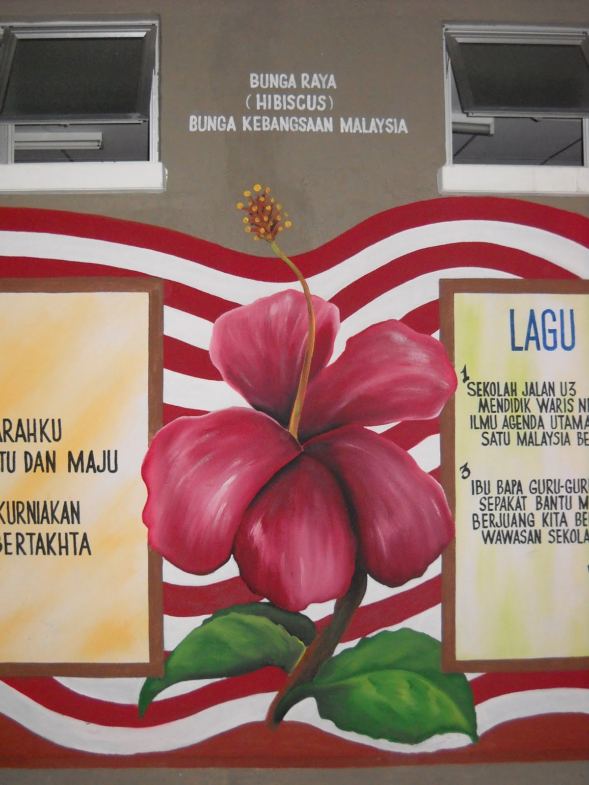 Pelukis Mural Shah Alam: Bunga Kebangsaan Malaysia