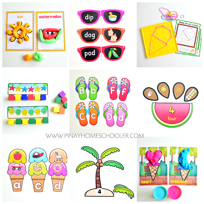 Summer Preschool and Kindergarten Math and Literacy Centers | The Pinay ...
