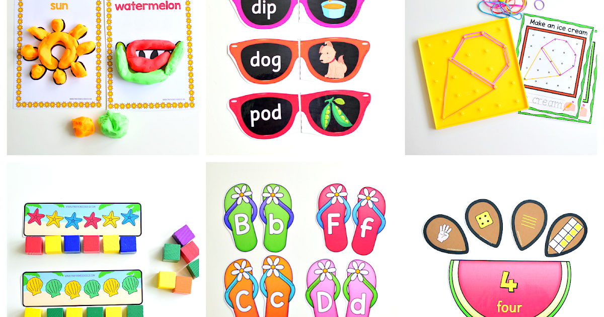 Summer Preschool and Kindergarten Math and Literacy Centers | The Pinay ...