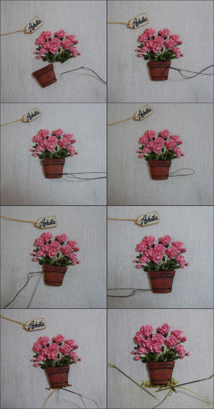 Ankaila: Silk ribbon embroidery roses tutorial