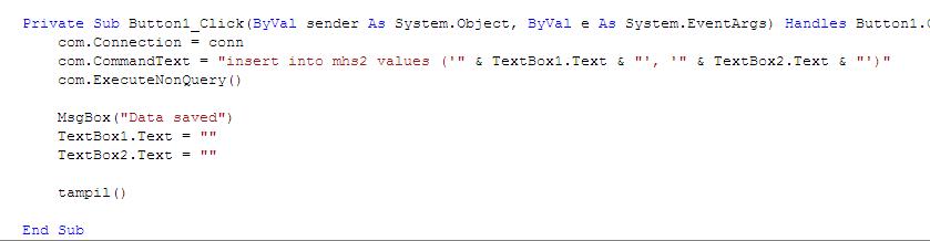 Membuat DataGridView Sederhana Pada Visual Basic