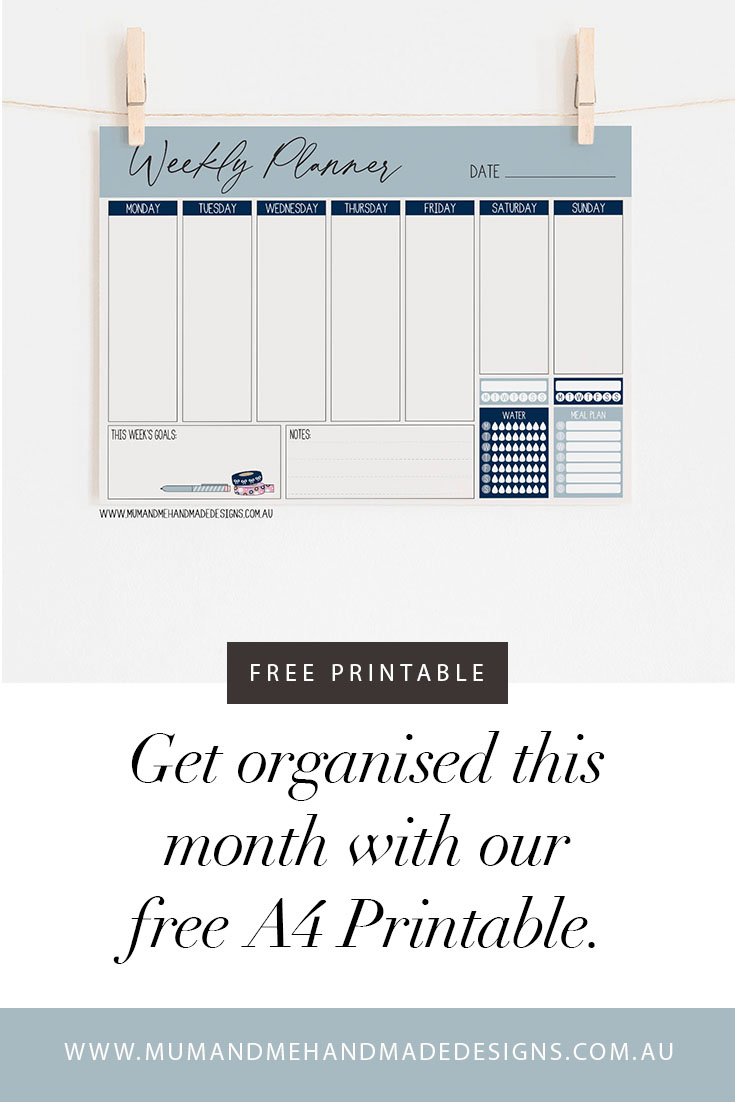 Mum and Me Handmade Designs: FREE PRINTABLE FOR JULY - WEEKLY PLANNER PDF