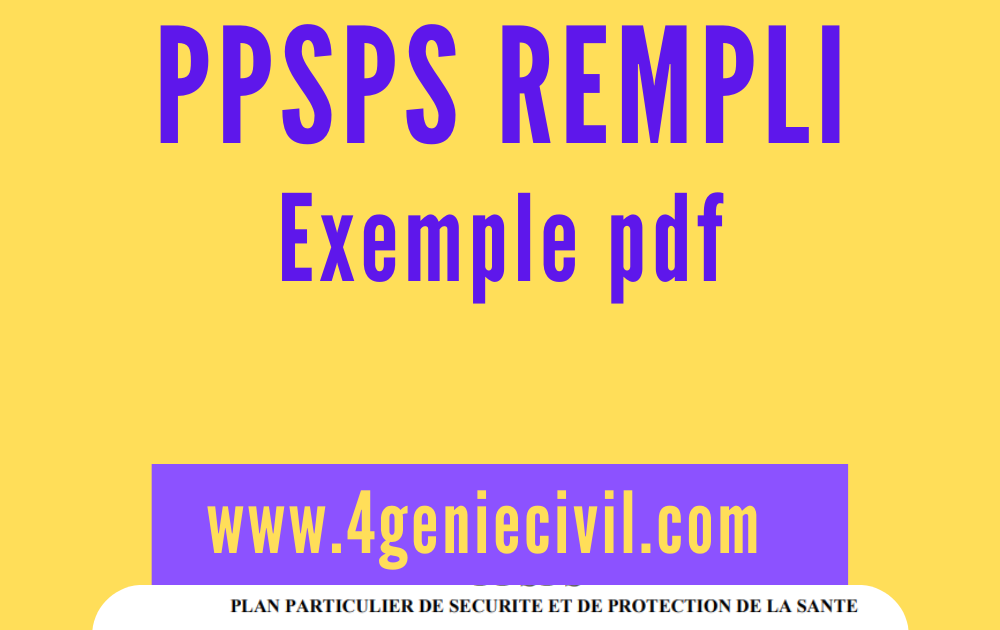 exemple de ppsps batiment rempli