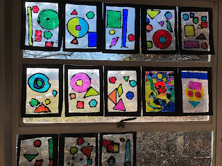 Mrs. Harris' art room: 1st grade art lesson Frank Lloyd Wright Stained ...