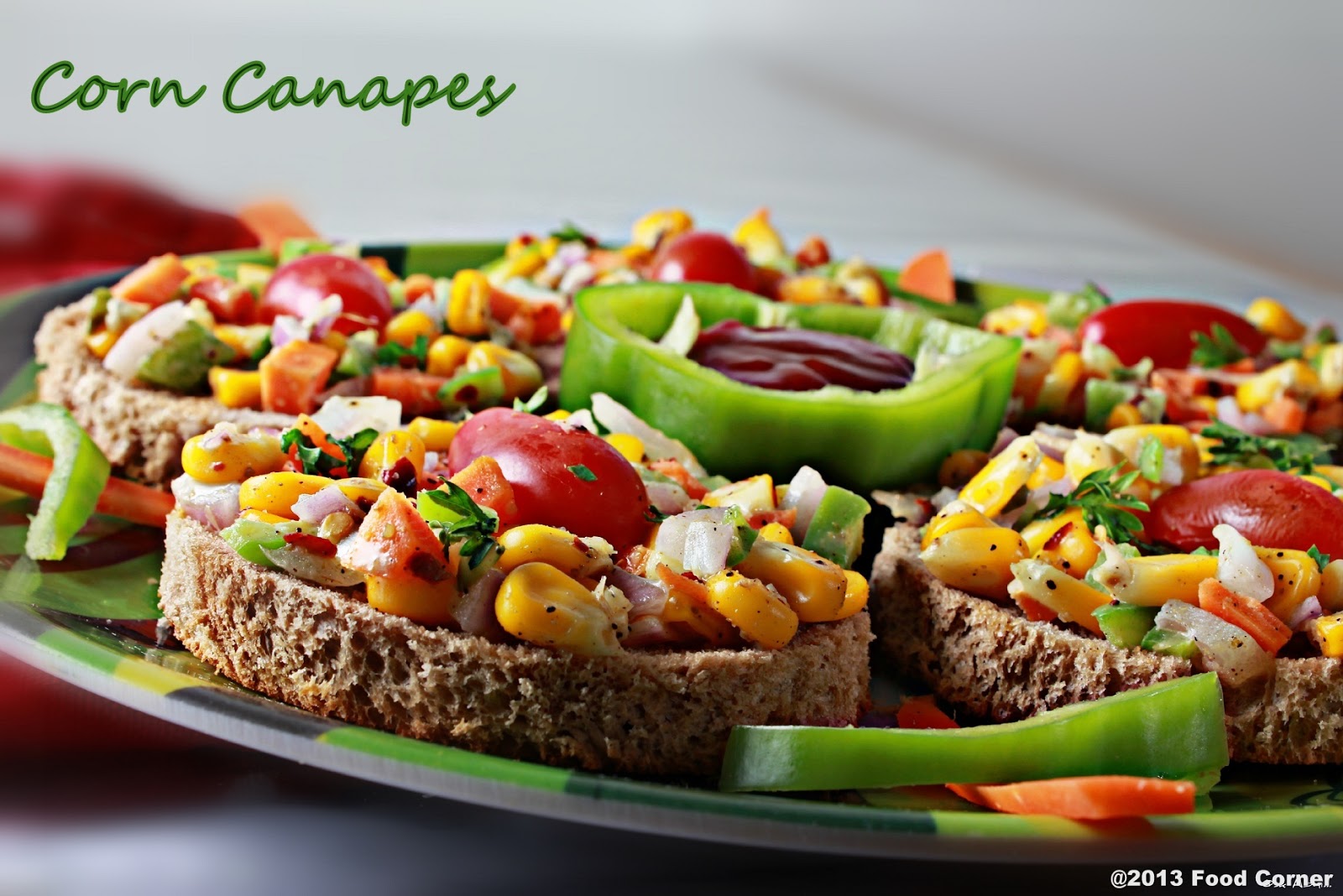 Corn canapes Recipe | Bread Recipes ~ Kiran's Food corner