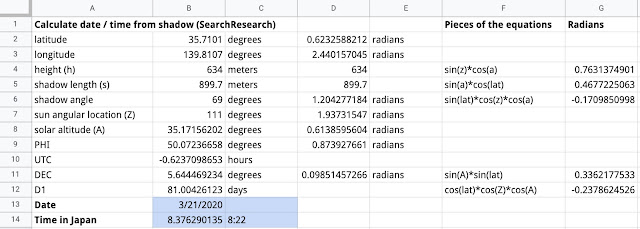 Answer (1): Time and date from a shadow? – FIA