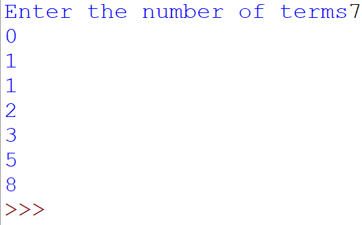 Python Program to Print Fibonacci series - Codicaly