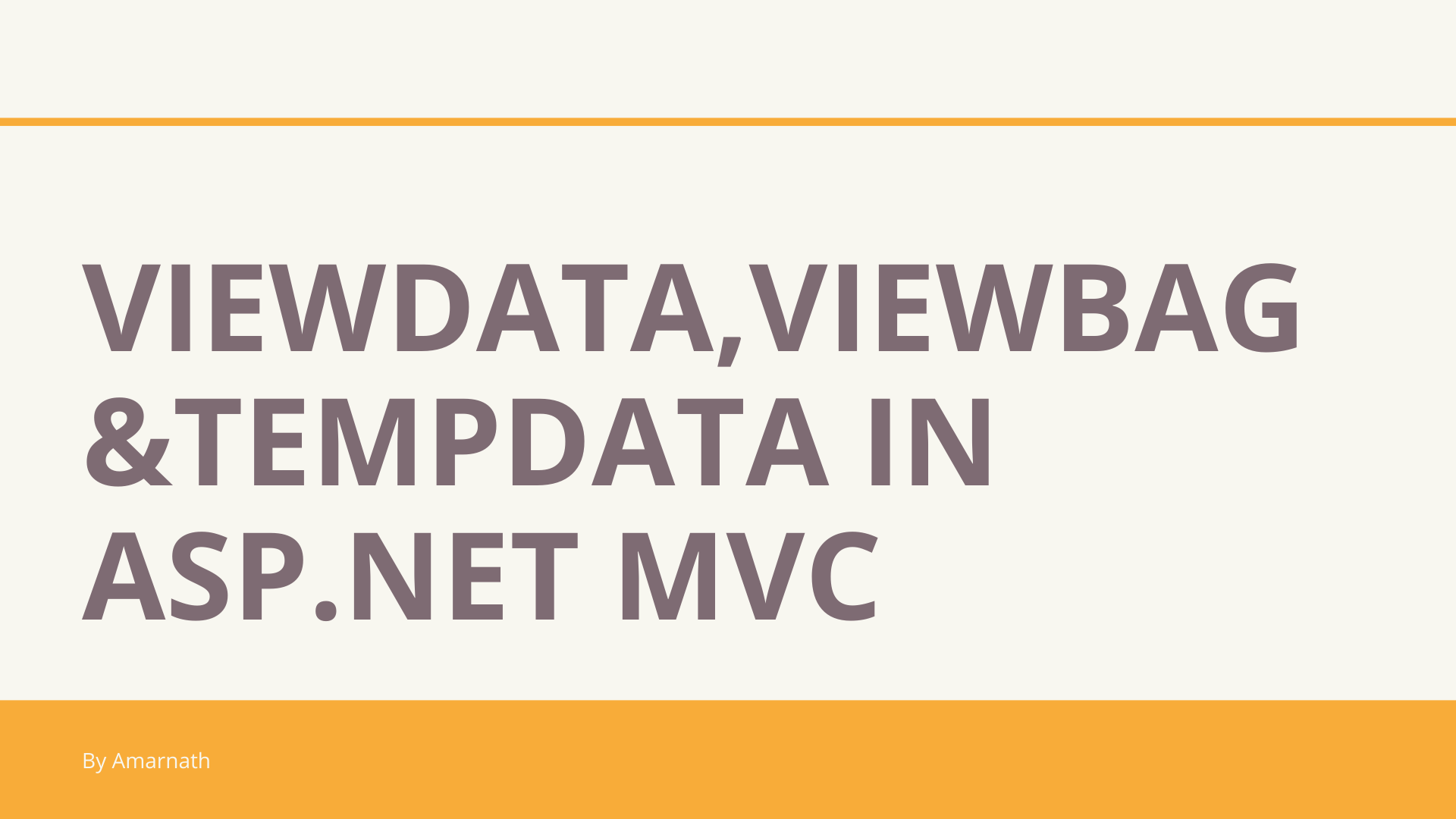 Viewdata Viewbag And Tempdata In Aspnet Mvc 8144