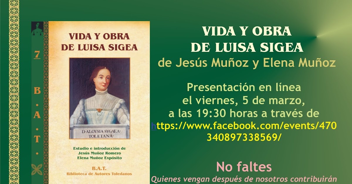 CULTO (Cultura toledana): VIDA Y OBRA DE LUISA SIGEA