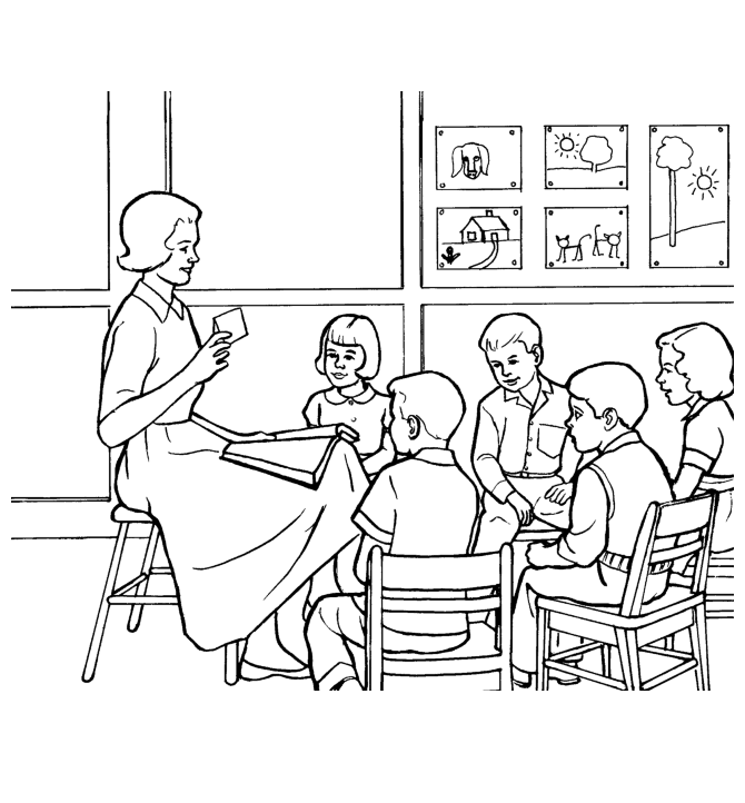 universul copiilor: Imagini de colorat profesor