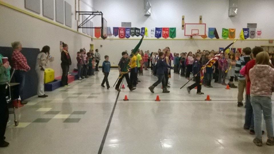 Rainier Lions Club: Cub Scouts - Color Guard at Rainier Elementary School
