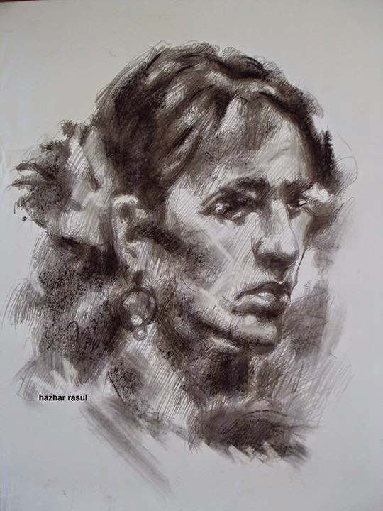 kurdistanart: Art work Drawing by Kurdish Painter ~ Hazhar Rasul born ...