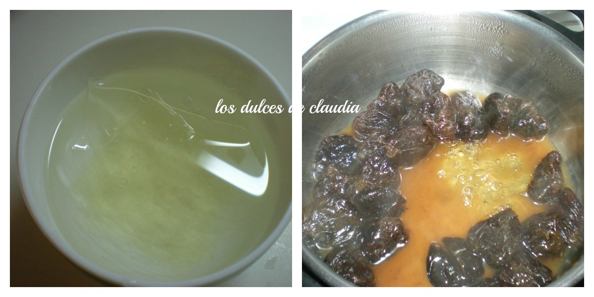 Los Dulces de Claudia: Bavarois de ciruelas pasas o guindones