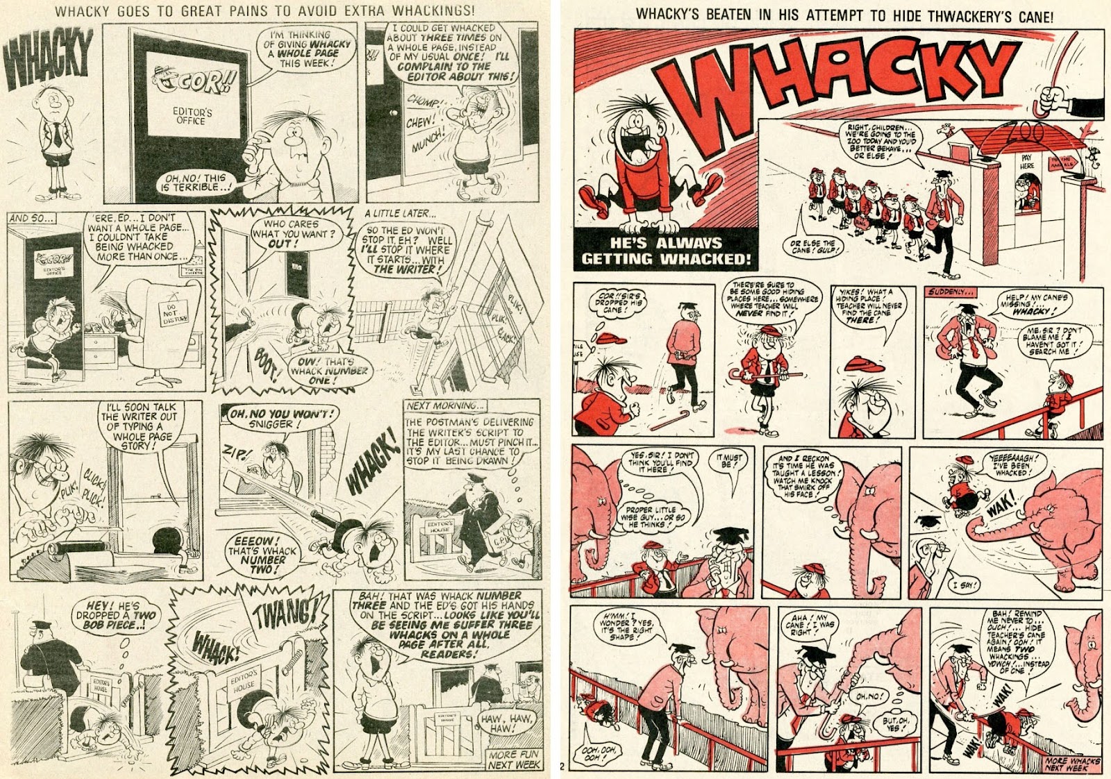 *KAZOOP !!: A LOOK AT COR!! STRIPS: EDDIE and WHACKY