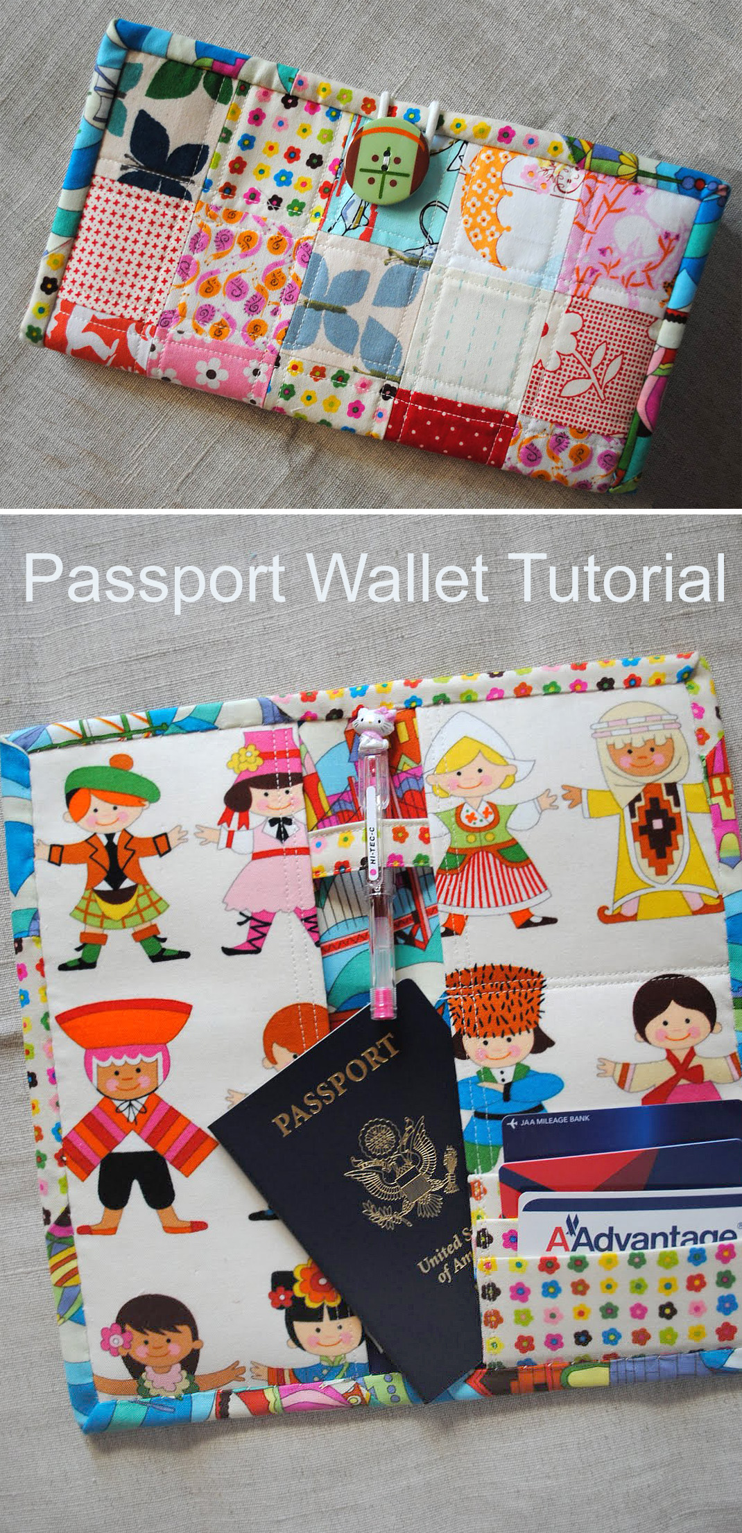 Passport Wallet Organizer. Free DIY Tutorial ~ DIY Tutorial Ideas!