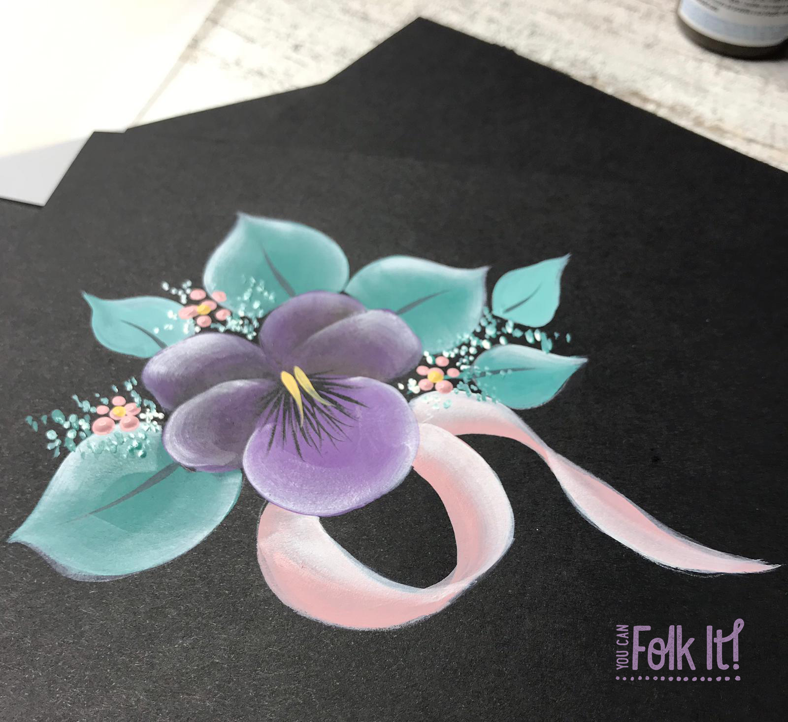 You Can Folk It!: How to paint pansies with You Can Folk It