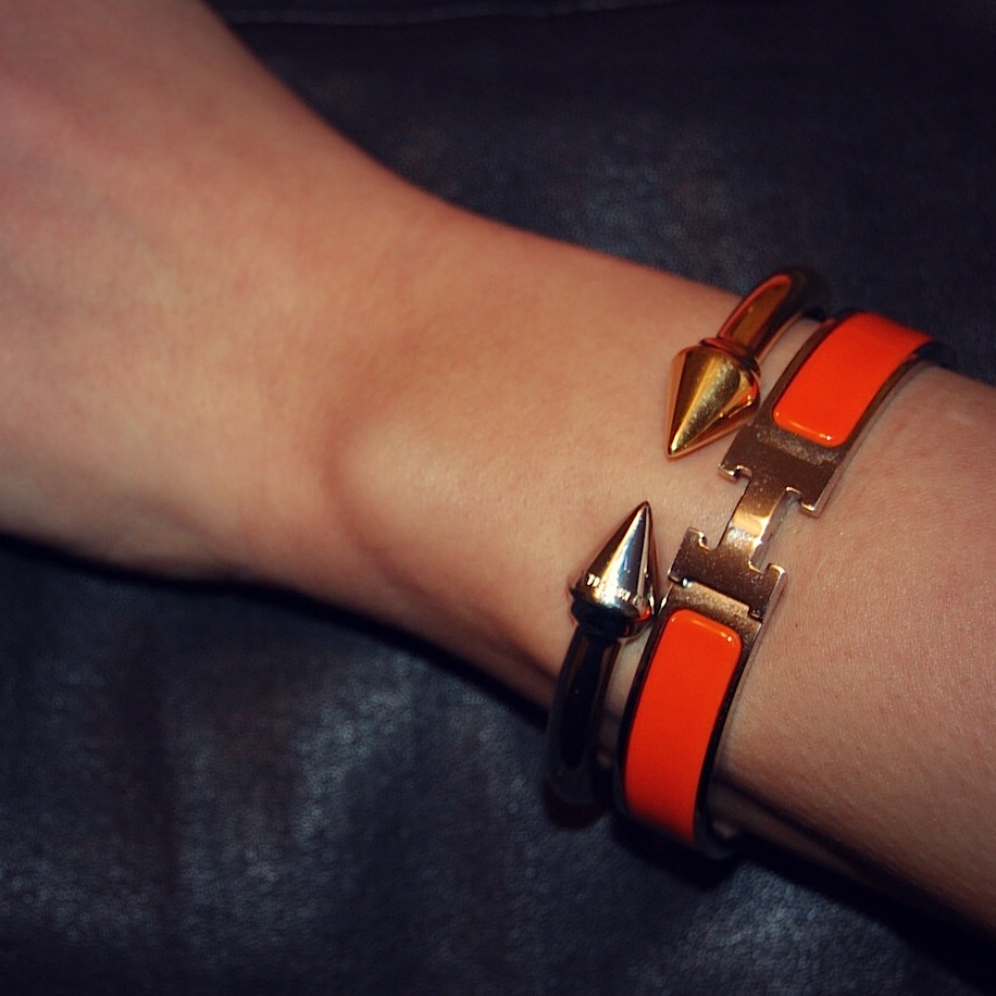 Hermes Enamel Bracelet Stacking