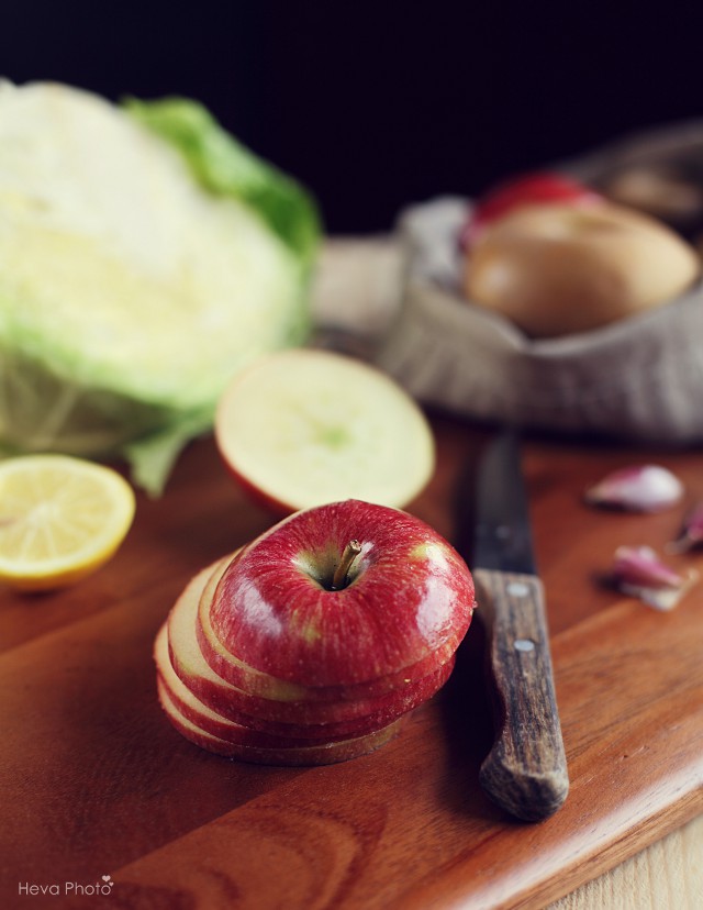 Albóndigasvegetales con manzana