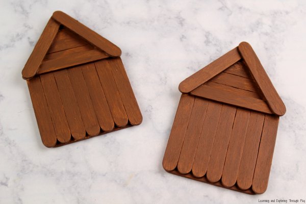 Learning and Exploring Through Play: Popsicle Gingerbread House Craft