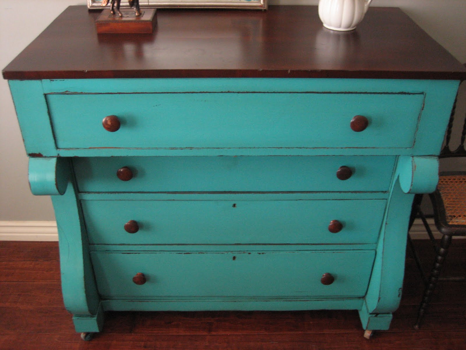 Teal Chest of Drawers