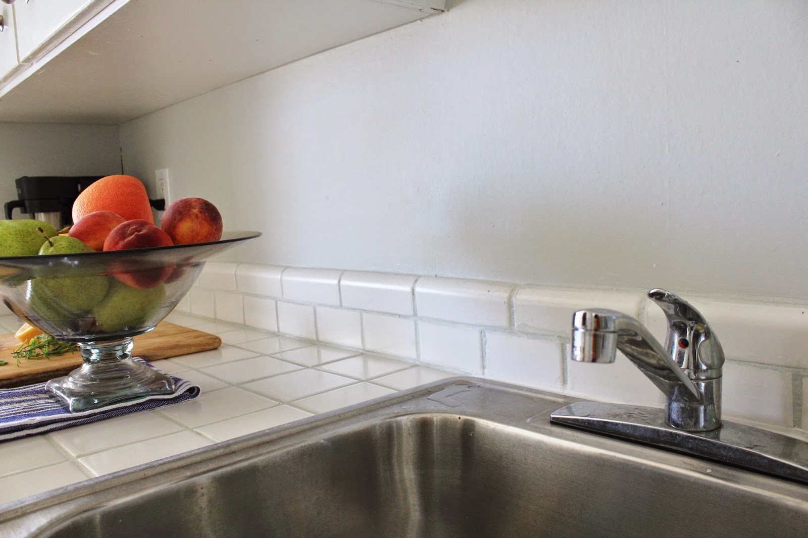 Cup Half Full: Kitchen Counter Makeover - Painted Grout