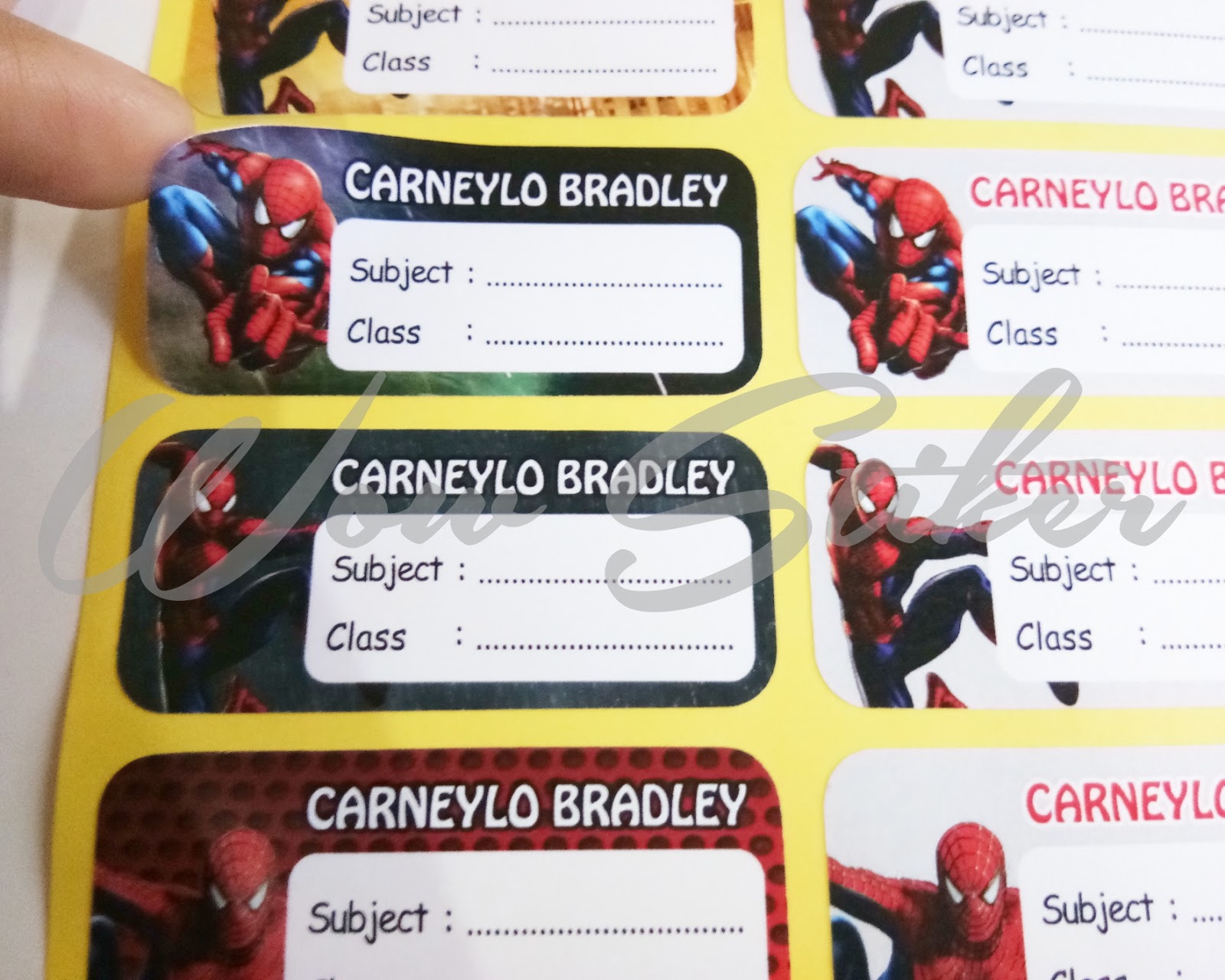 stiker label nama mapel ~ WOW STIKER