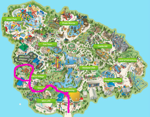 Legoland Florida Map Legend