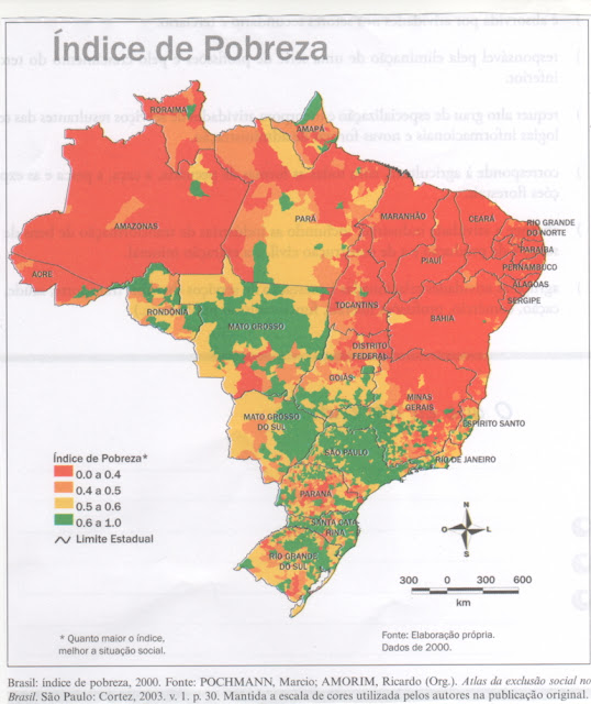 Professor Wladimir - Geografia: MAPAS BRASIL - Pobreza e Exclusão Social