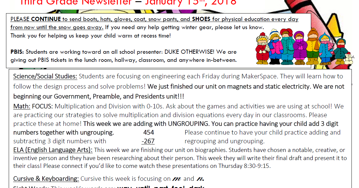 Mrs. Smith's classroom blog: This Week's News!