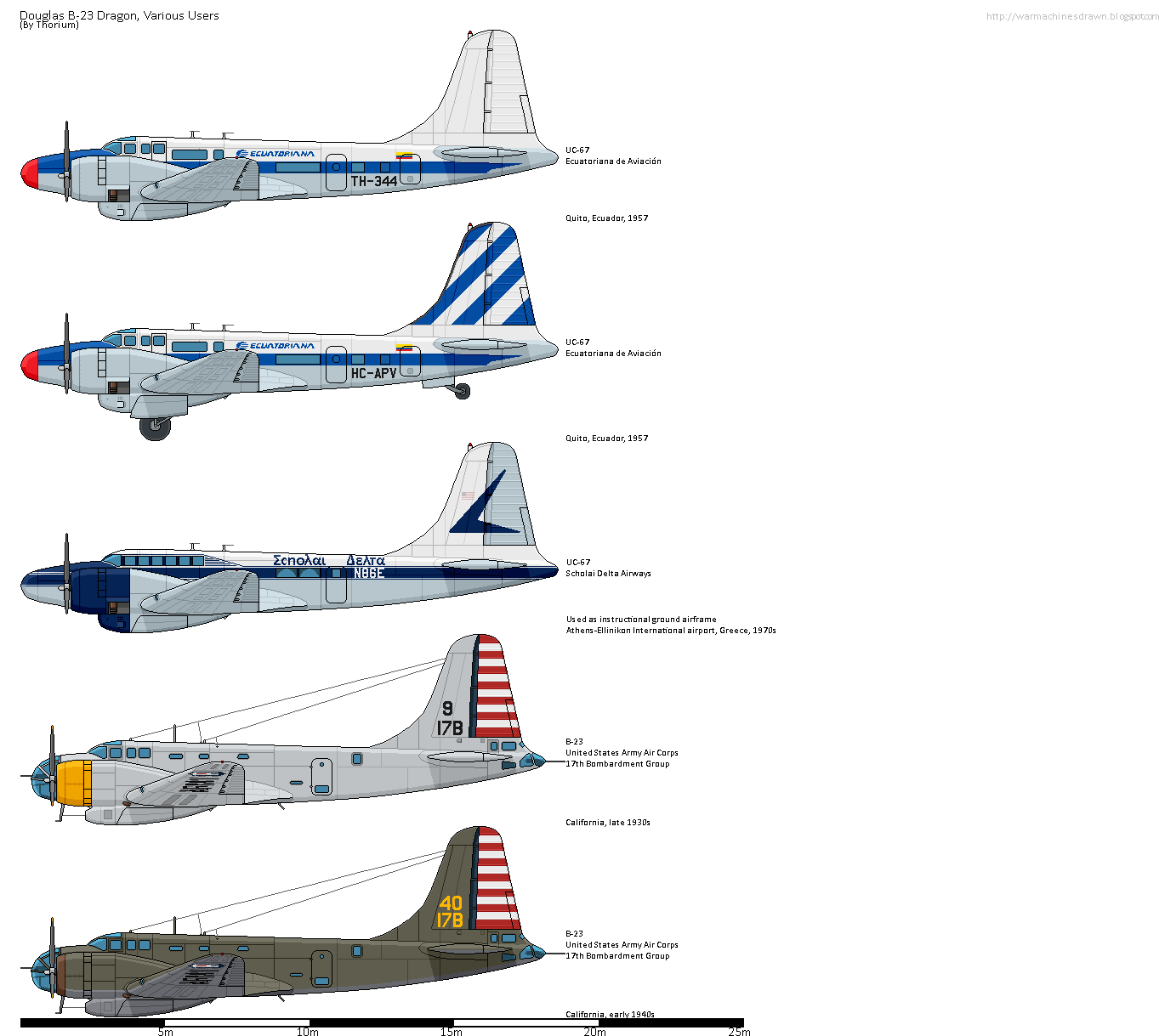 War Machines Drawn: Douglas B-23 Dragon