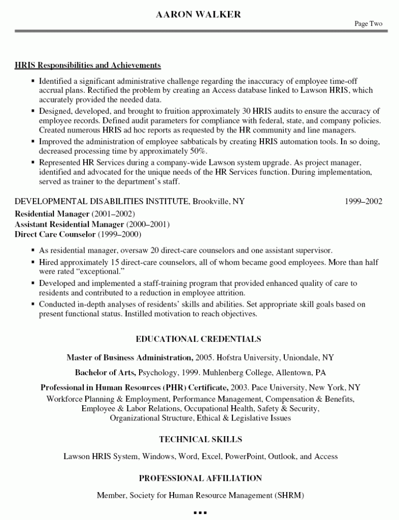 Hr Resume Objective Statements ~ Resume Letter