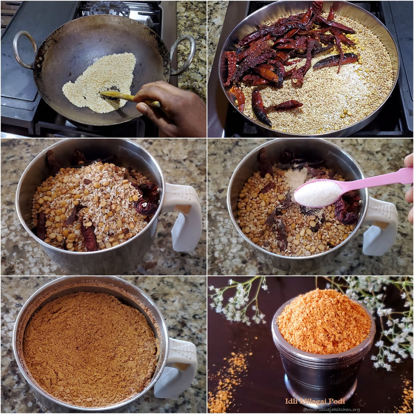 Sailaja Kitchen...A site for all food lovers!: Idly Milagai Podi ...